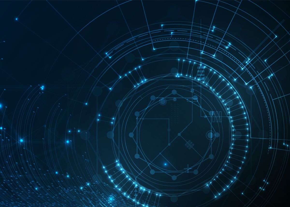 'Abstract technology' Poster, picture, metal print, paint by Vs 1489 ...