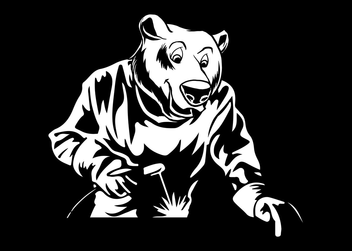 'Welding Welder Tiger' Poster, picture, metal print, paint by ...