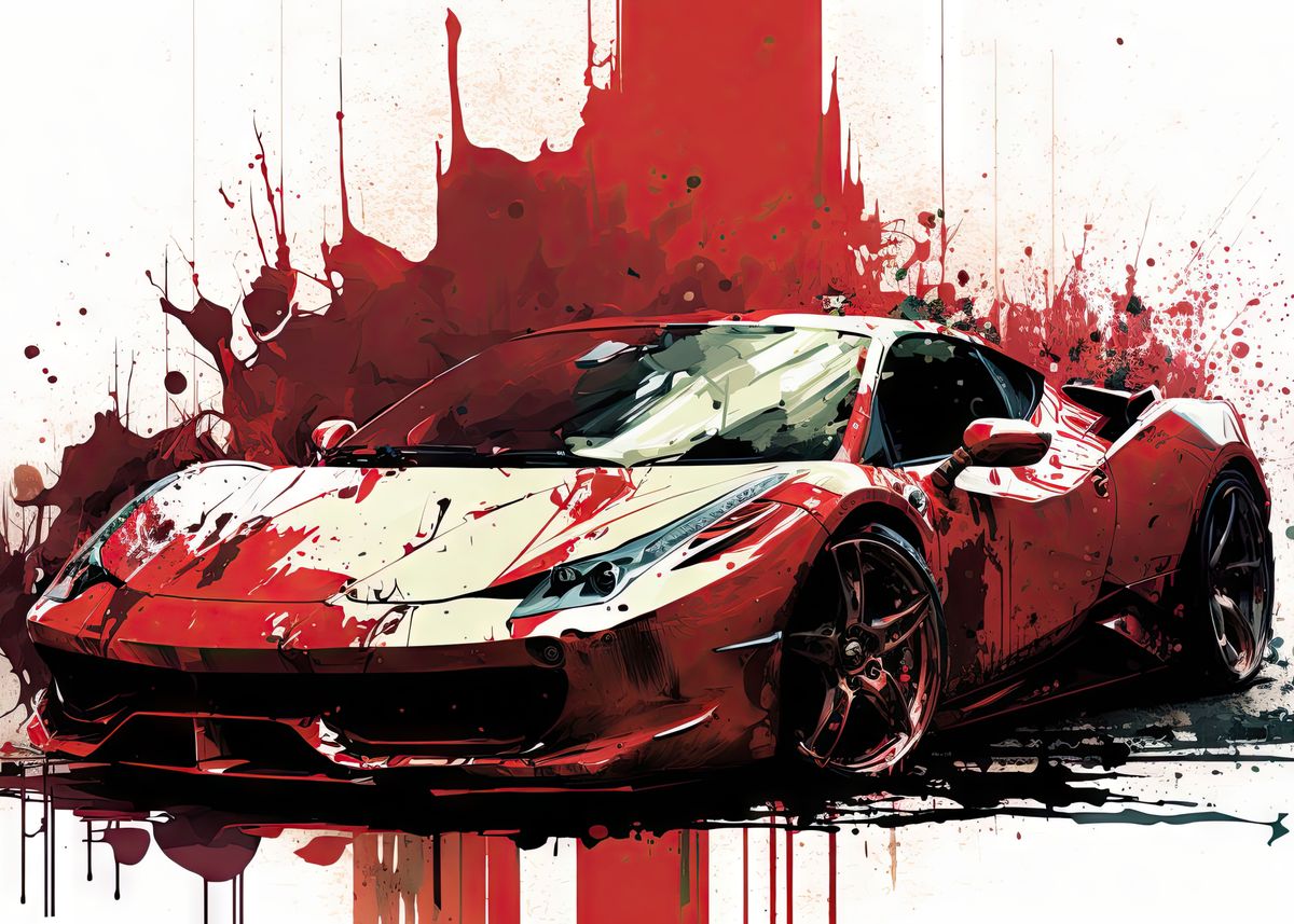 'Ferrari 458 Italia' Poster, picture, metal print, paint by Jerhus ...
