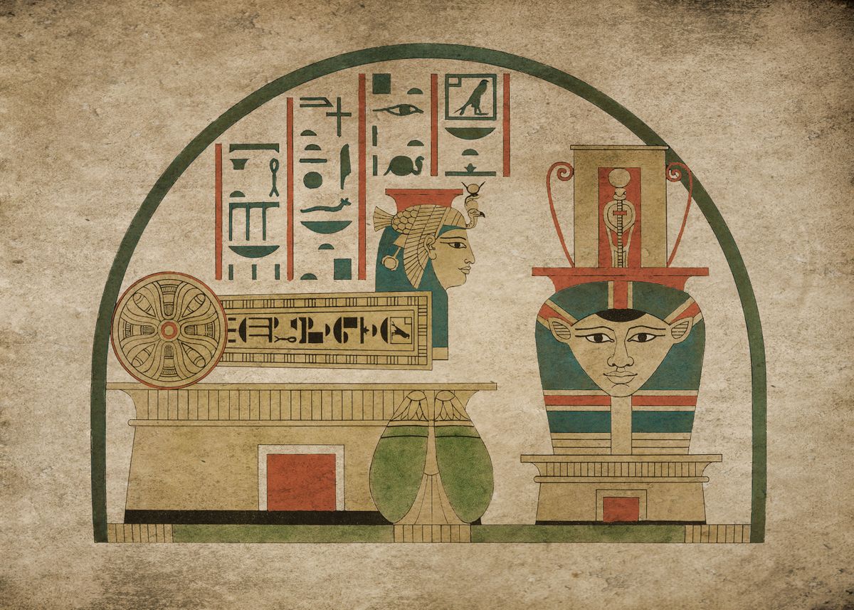 'Emblems of Hathor' Poster, picture, metal print, paint by XandYart ...