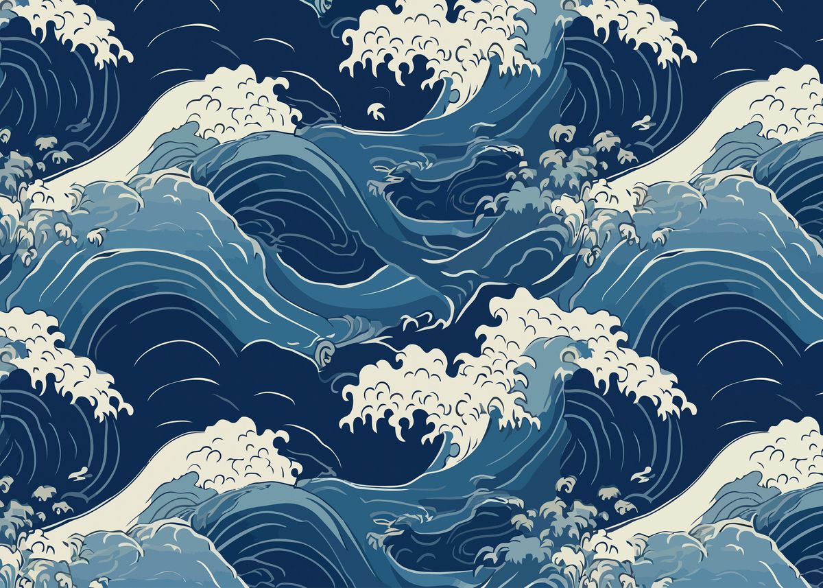 'The Great Wave Of Japan' Poster, picture, metal print, paint by Space ...