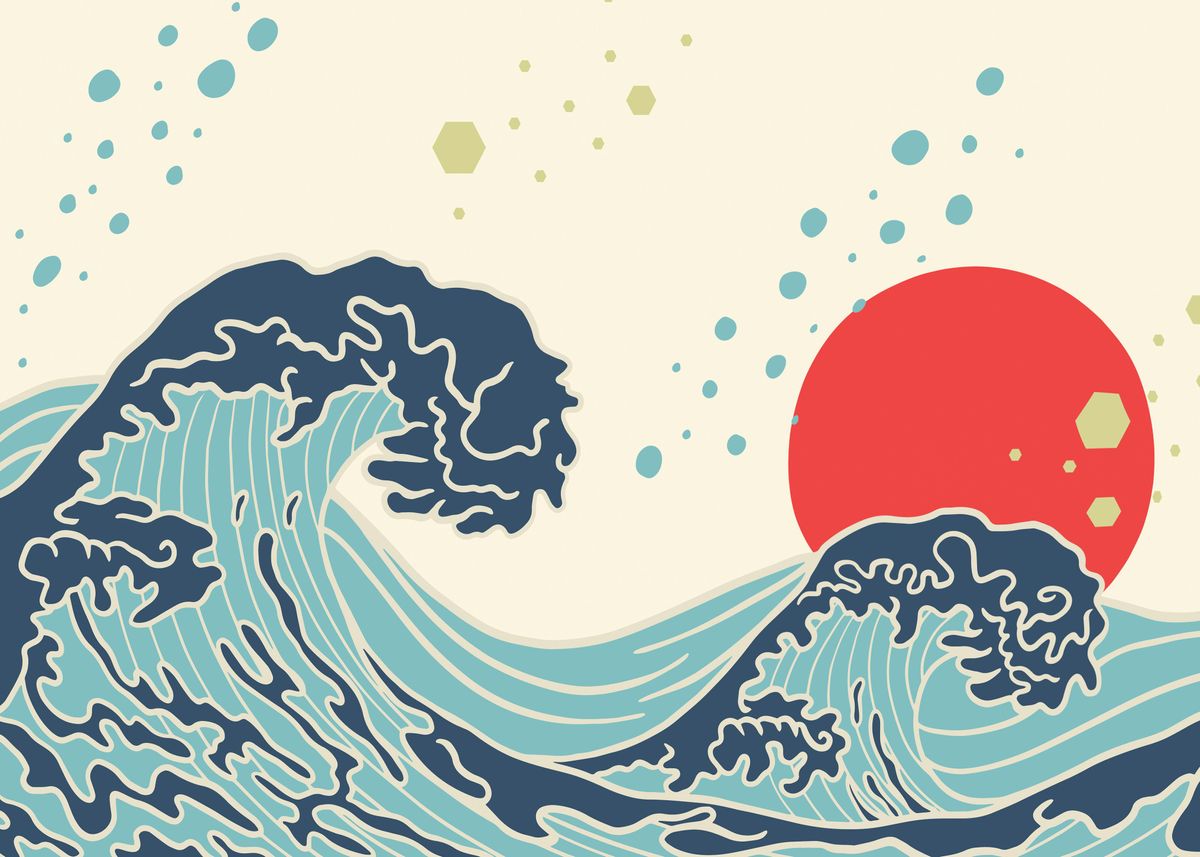 'The Great Wave Of Japan' Poster, picture, metal print, paint by Space ...