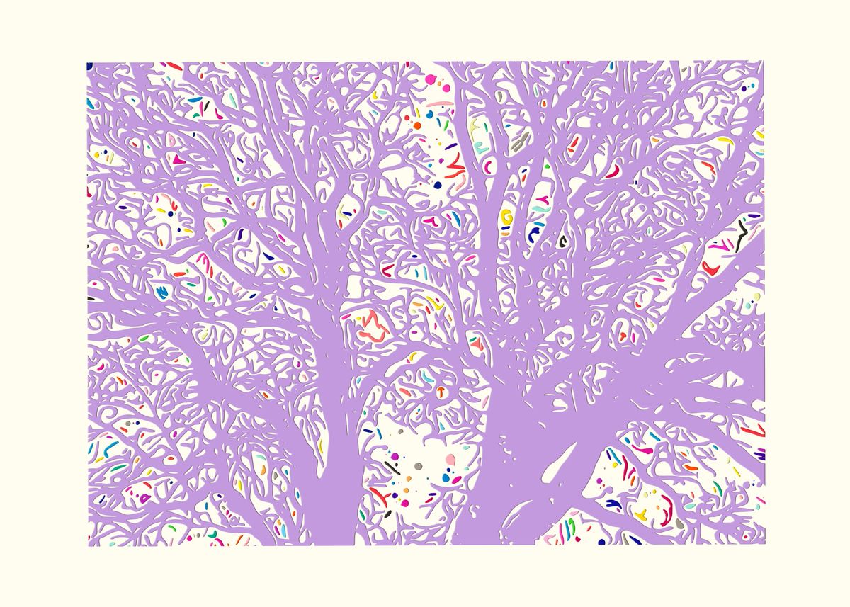 'Tree Branch ' Poster, picture, metal print, paint by Dutton Jerrell | Displate