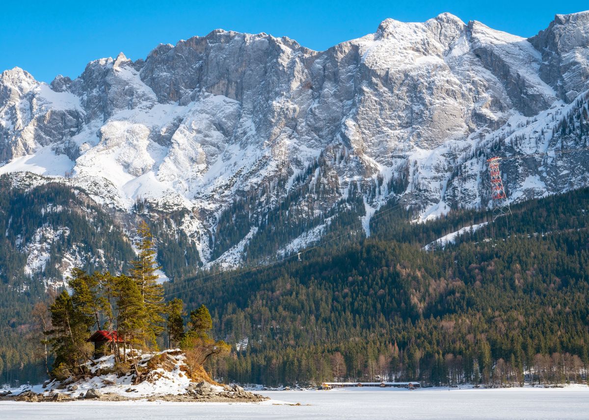 'SNOW MOUNTAIN' Poster, picture, metal print, paint by LuckStory | Displate