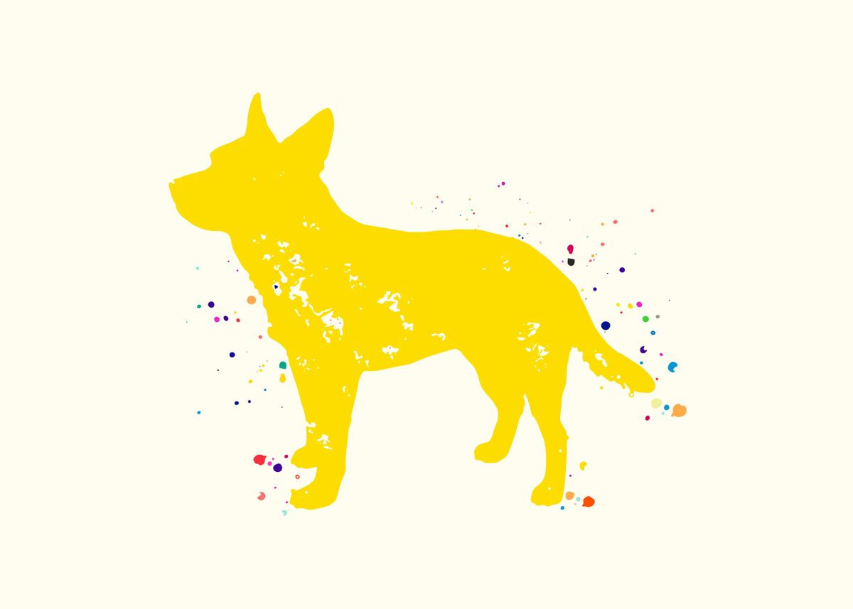 'Cattle Dog' Poster, picture, metal print, paint by Dutton Jerrell | Displate