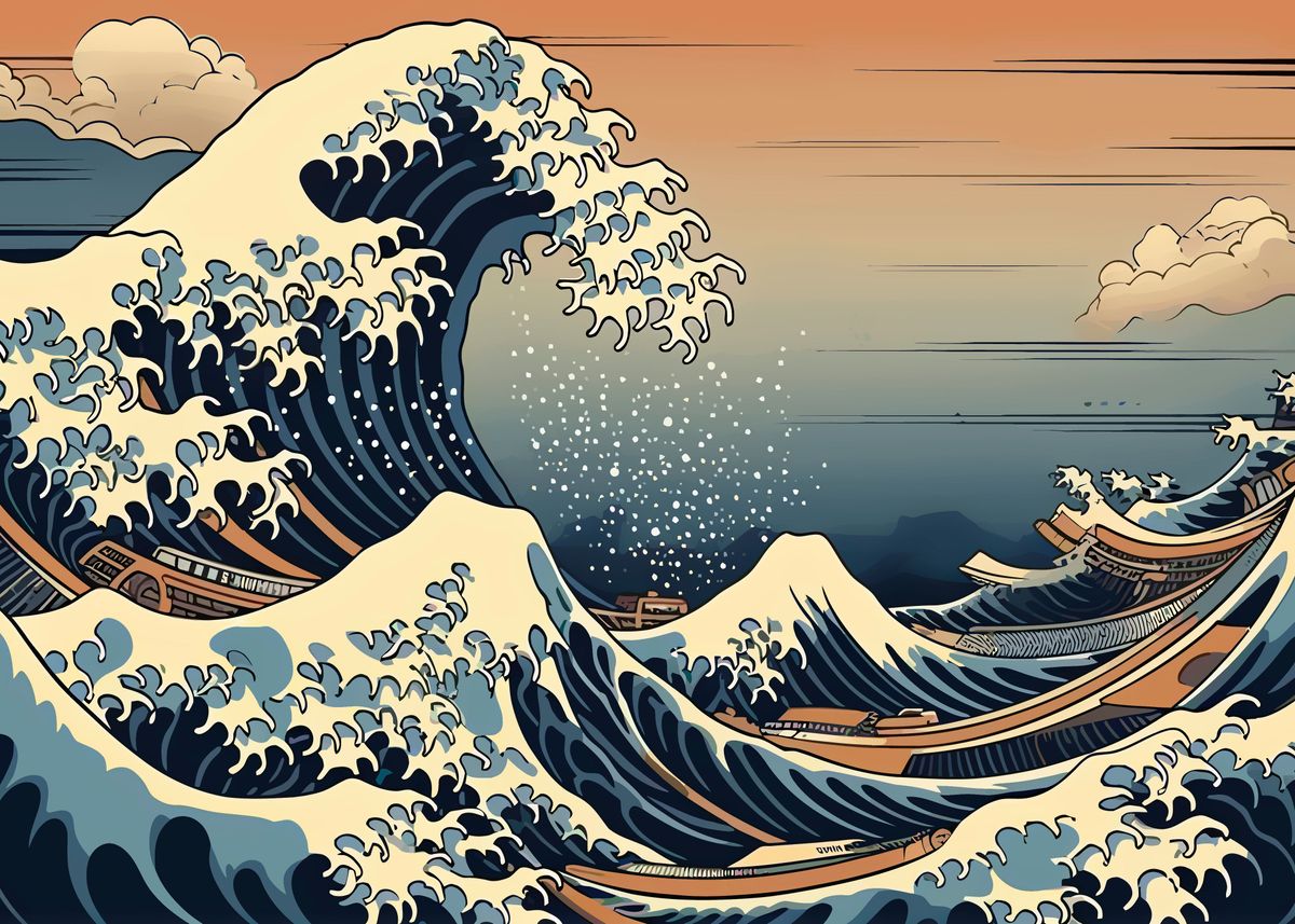 'The Great Wave Of Japan' Poster by Space Nature | Displate