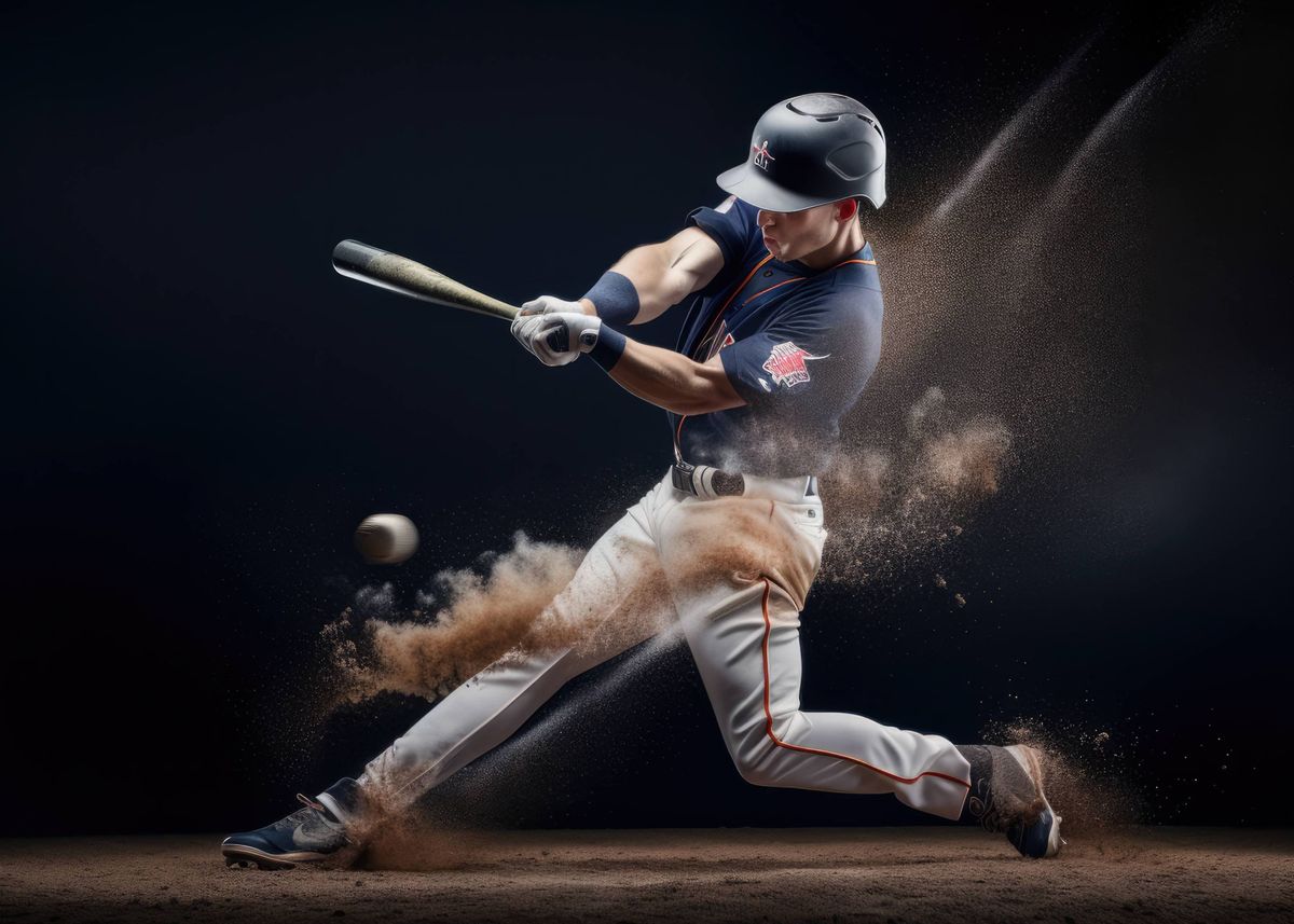 'Baseball Strike' Poster, picture, metal print, paint by Stephen ...