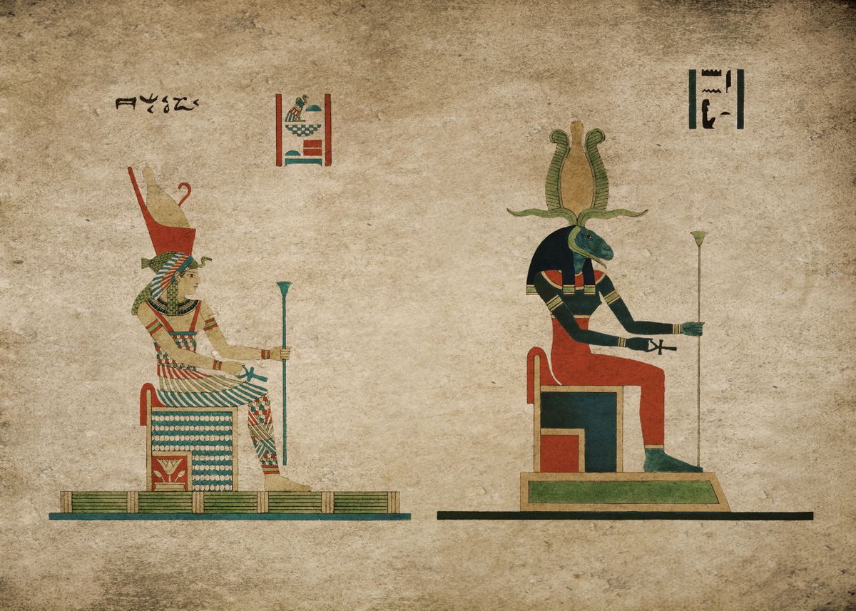 'Neith Egyptian God' Poster, picture, metal print, paint by XandYart ...