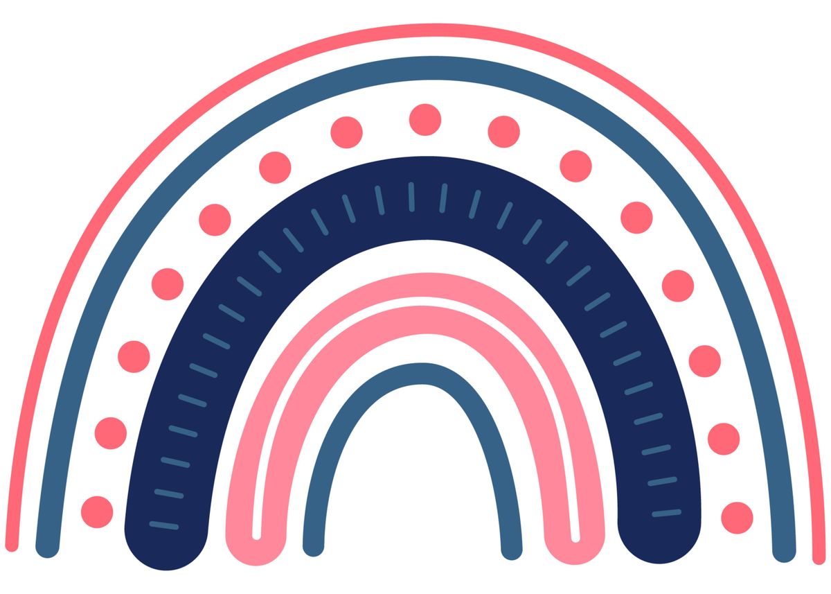 'Vibrant Boho Rainbow' Poster, picture, metal print, paint by Cool Shop ...