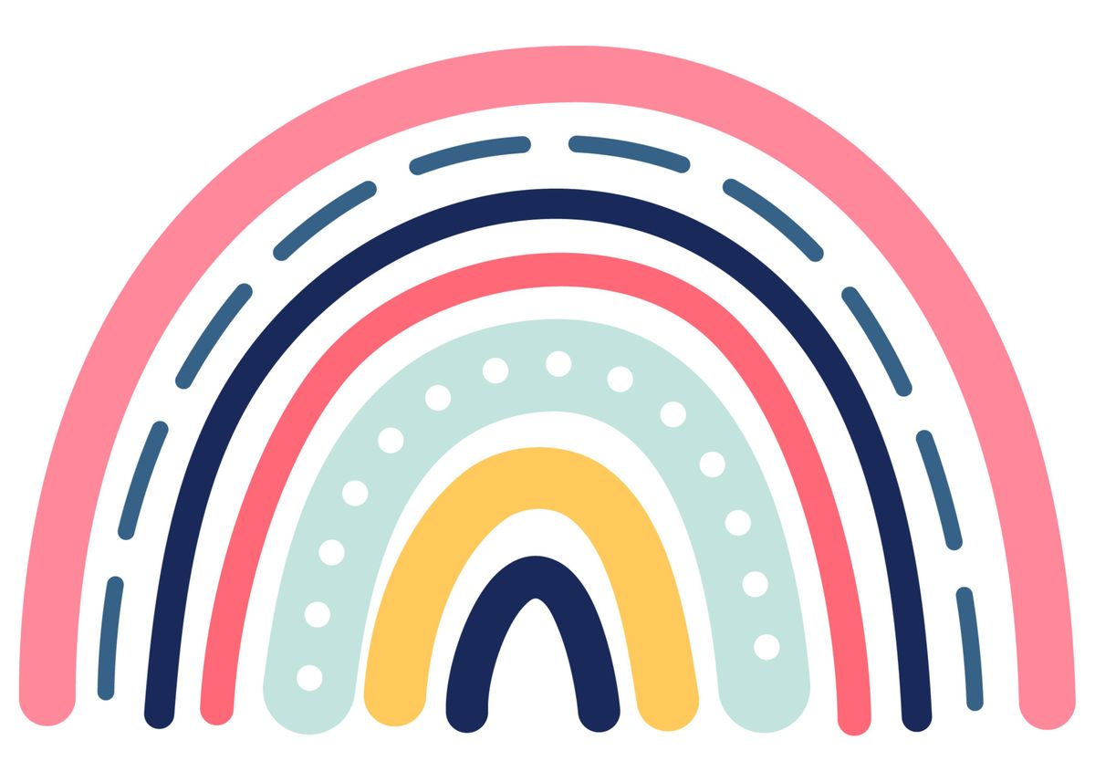 'Vibrant Boho Rainbow' Poster, picture, metal print, paint by Cool Shop ...