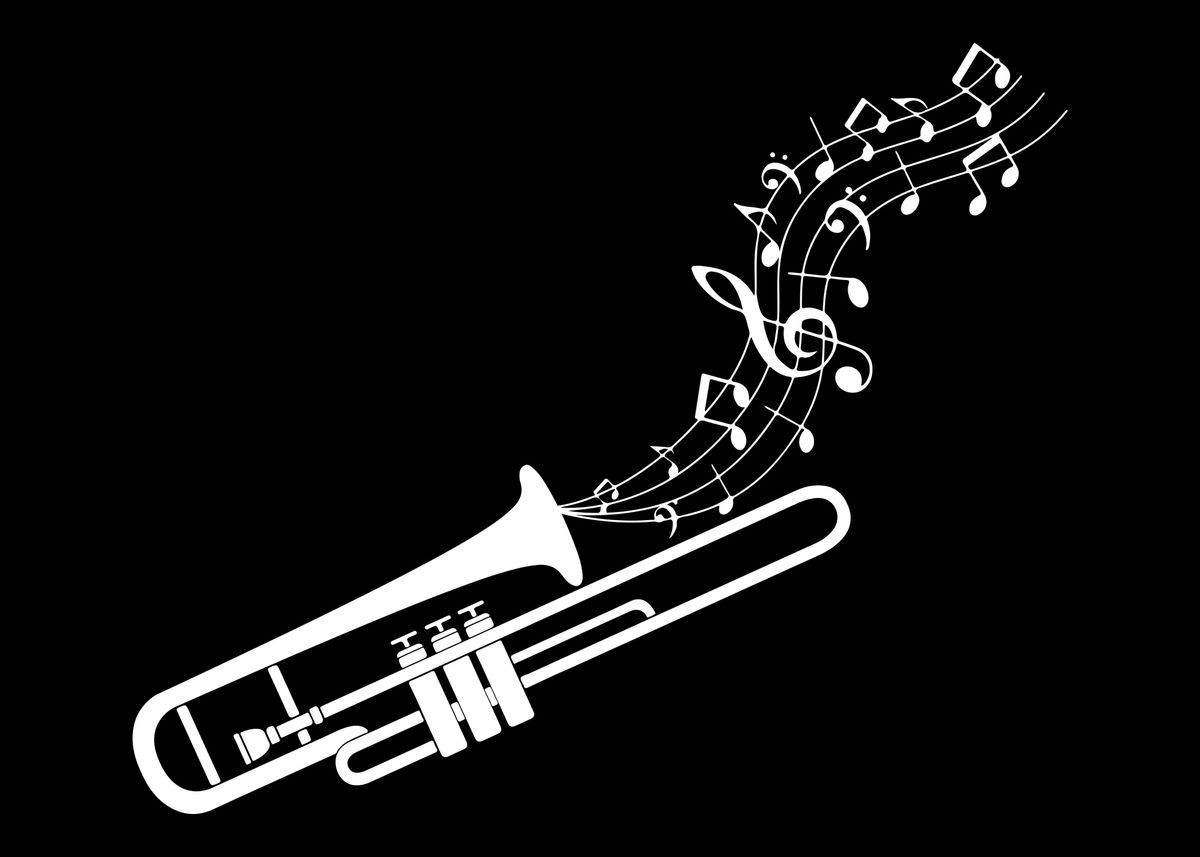'Marching Band Trombone' Poster, picture, metal print, paint by ...