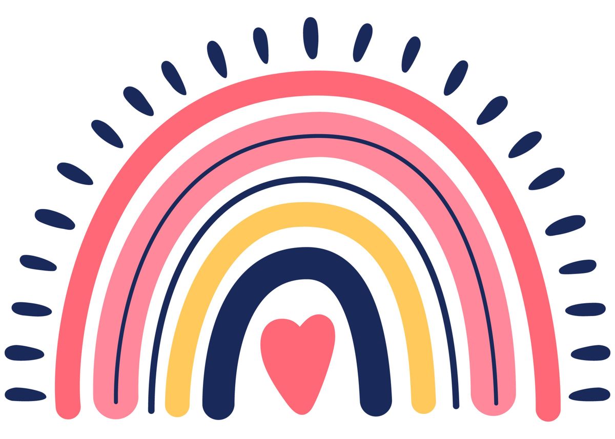 'Vibrant Boho Rainbow' Poster, picture, metal print, paint by Cool Shop ...