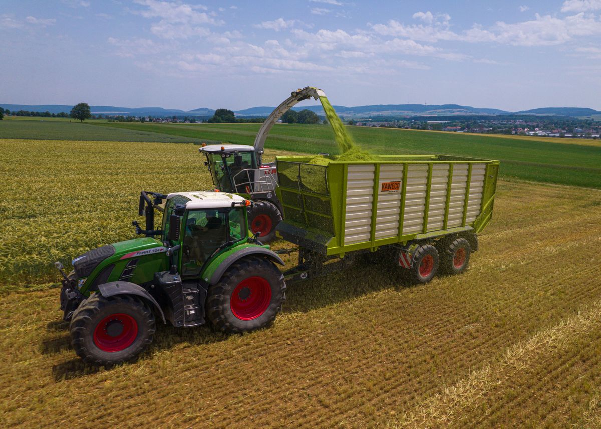 'Tractor and Harvester' Poster, picture, metal print, paint by Eric ...