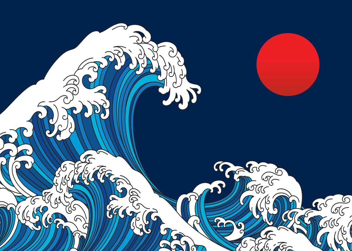 'The Great Wave Of Japan' Poster, picture, metal print, paint by Space ...