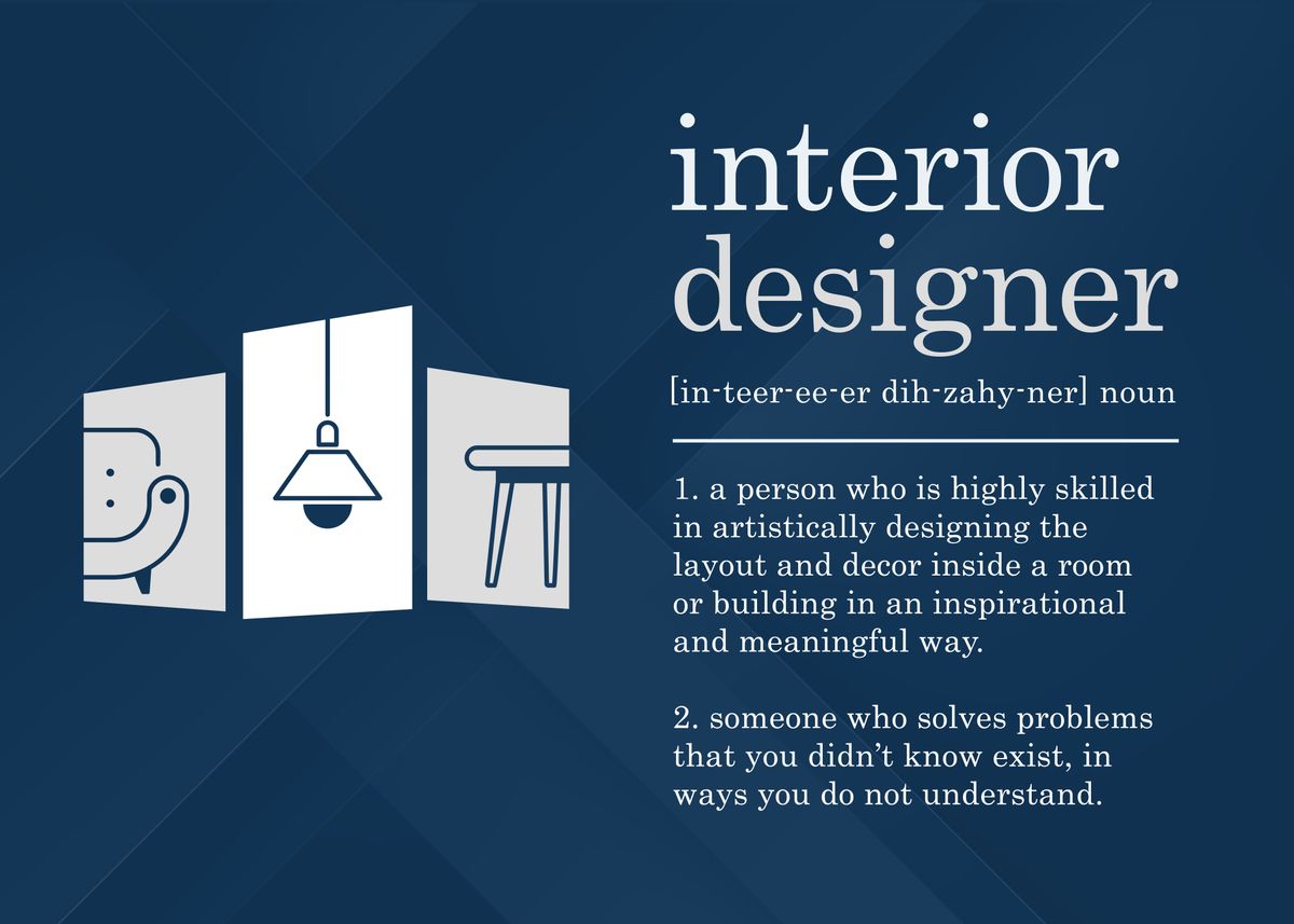 'Funny Interior Designer' Poster by 84PixelDesign | Displate