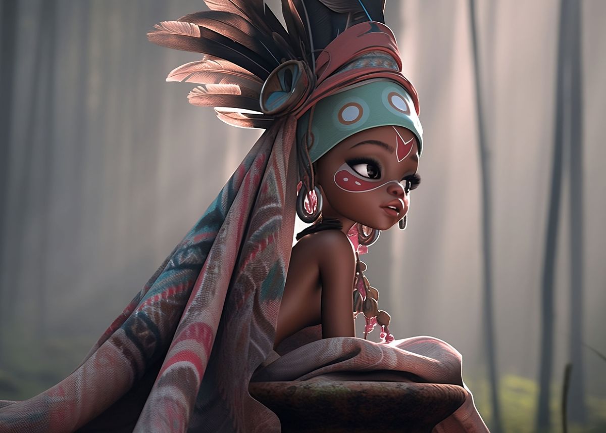 'Native' Poster, picture, metal print, paint by Andrej Koprek | Displate