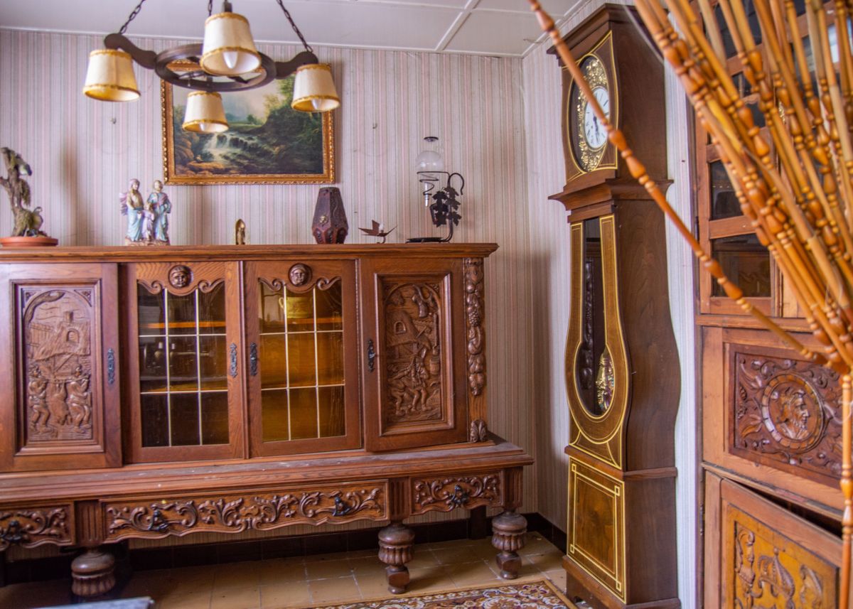 'Pendulum and dining room' Poster, picture, metal print, paint by ...