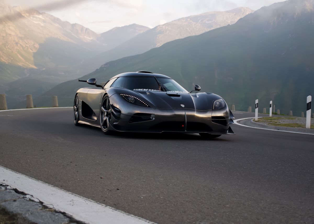 'Koegnigsegg Regera' Poster, picture, metal print, paint by Indi ...