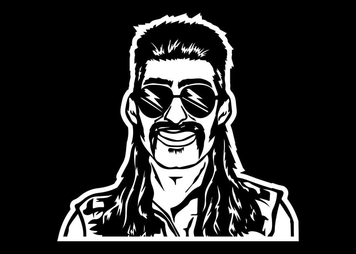 'Mullet' Poster, picture, metal print, paint by CrazySquirrel | Displate