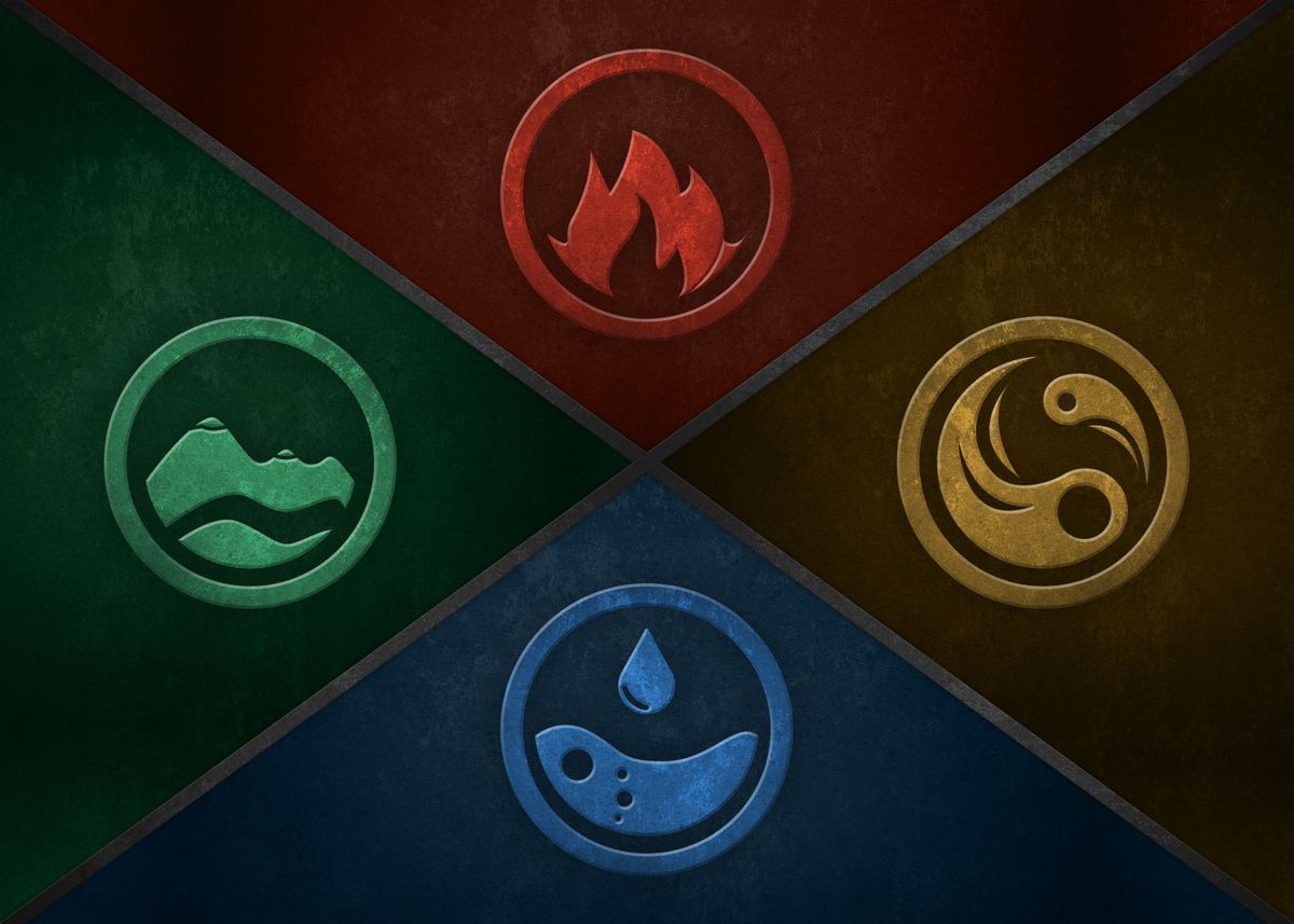 '4 Elements Stone Carving' Poster, picture, metal print, paint by ...