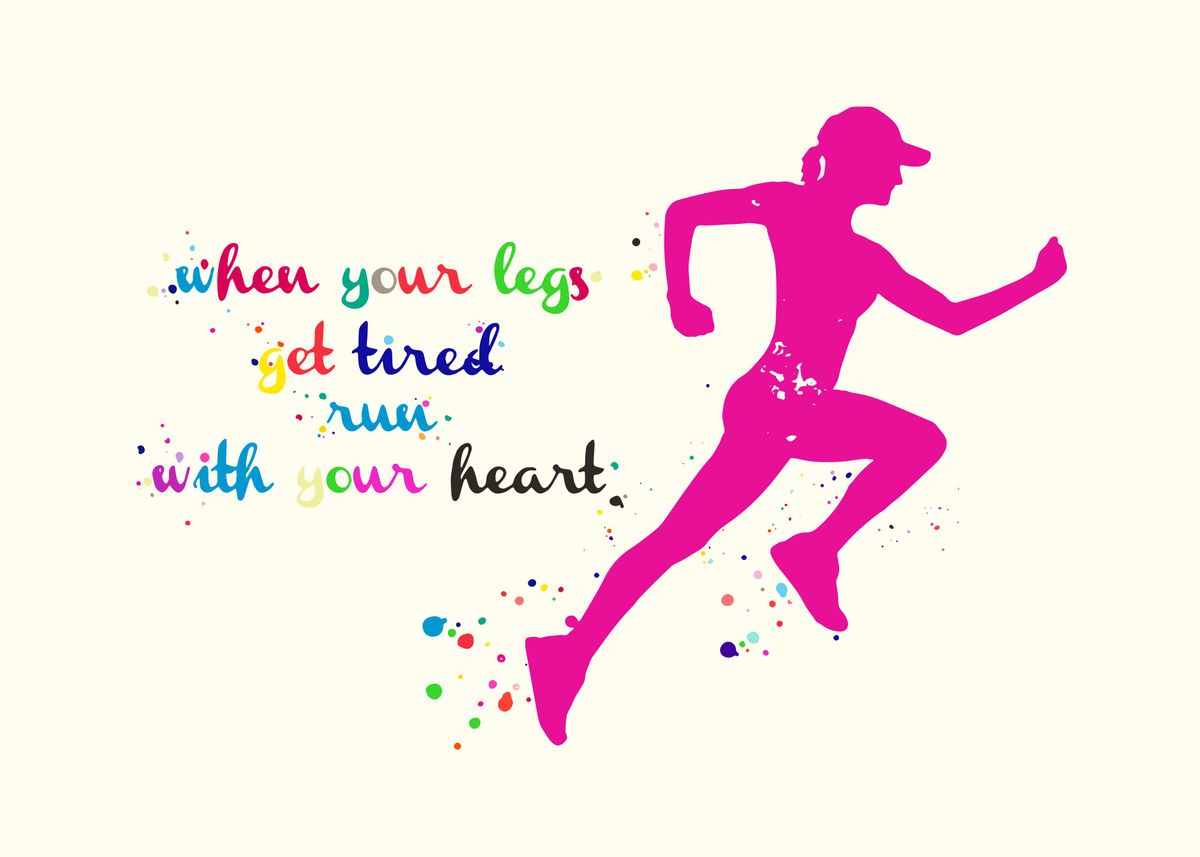 'Female Runner' Poster, picture, metal print, paint by Dutton Jerrell ...