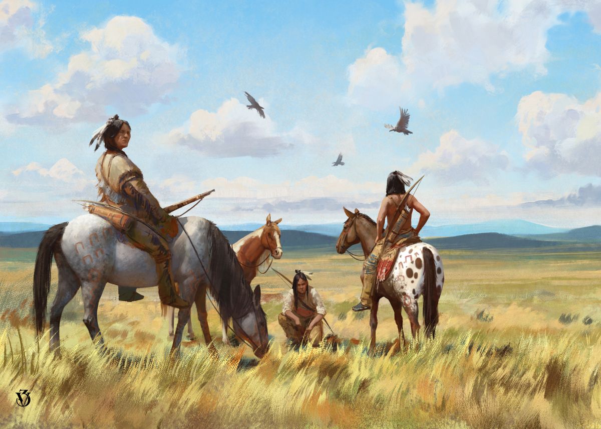 'Native Americans' Poster, picture, metal print, paint by Victoria 3 ...