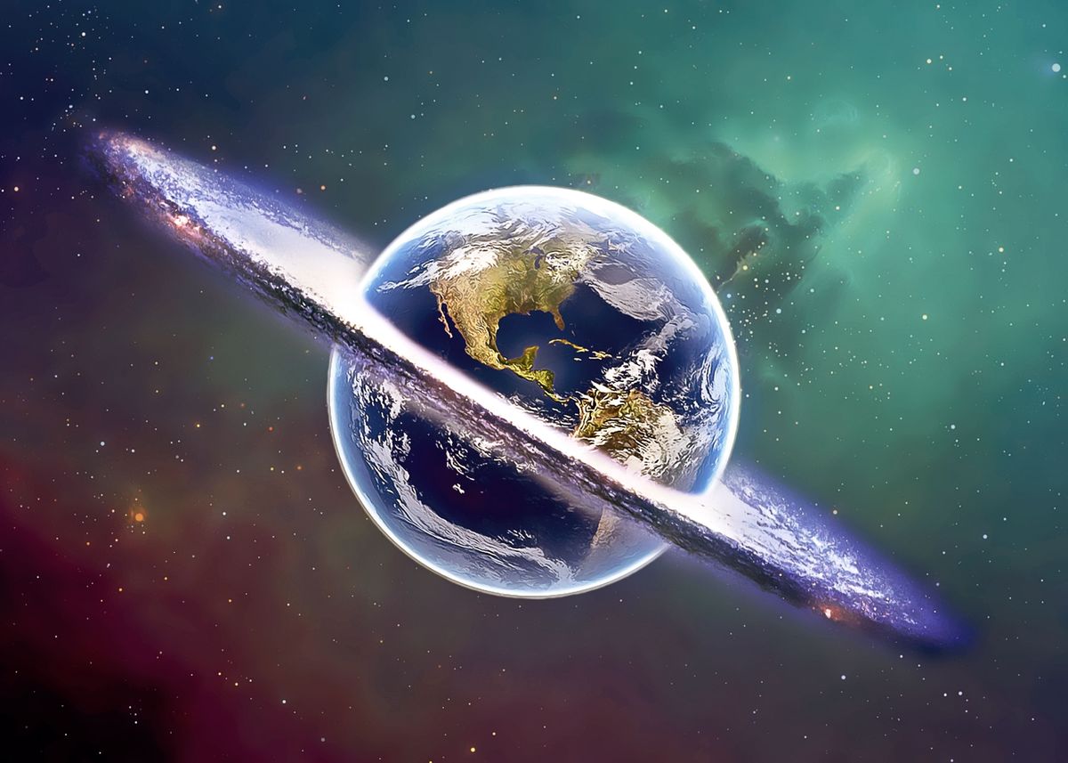 'space planet' Poster, picture, metal print, paint by Dana Deans | Displate