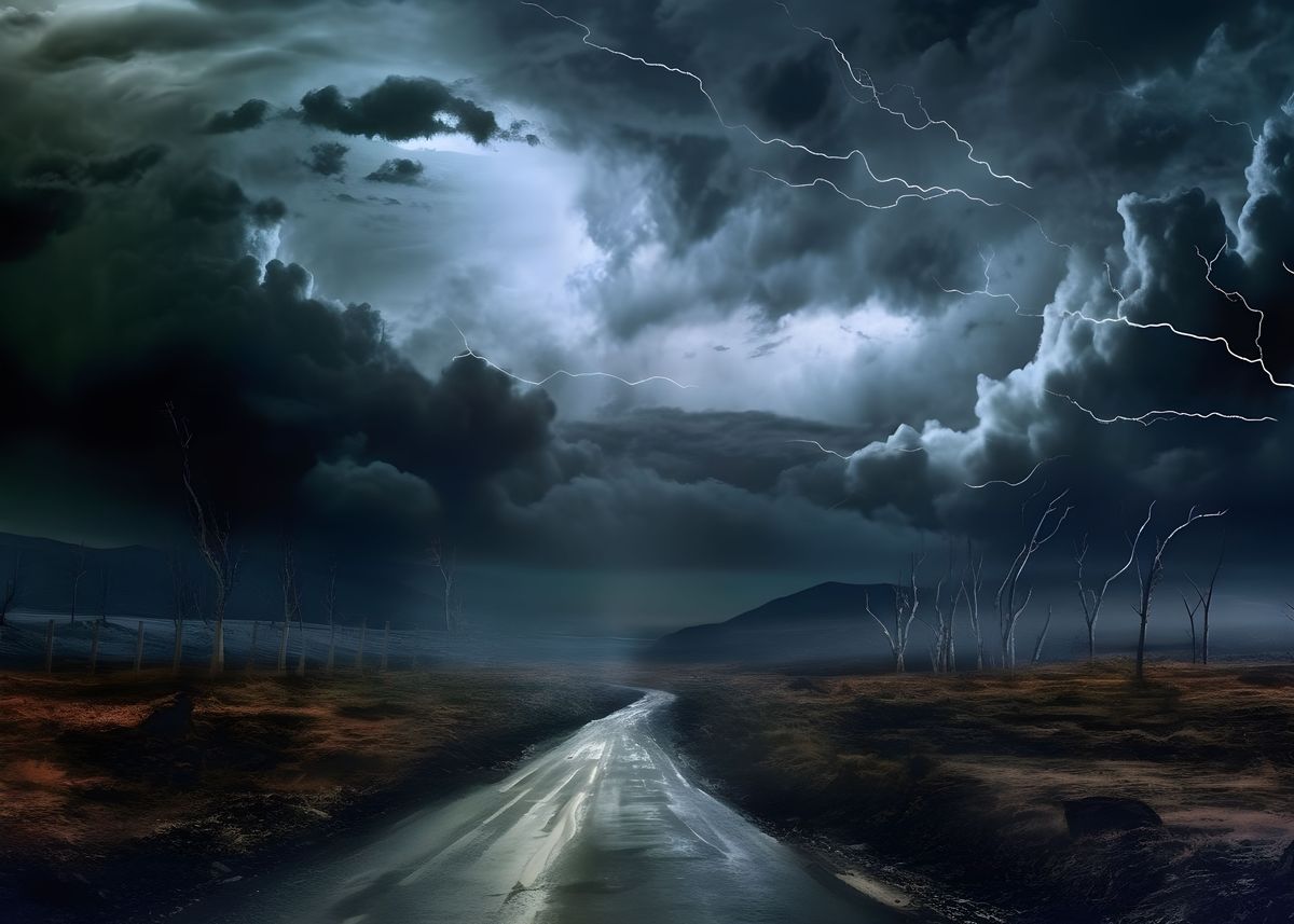'Towards the Storm' Poster, picture, metal print, paint by Khloi ...