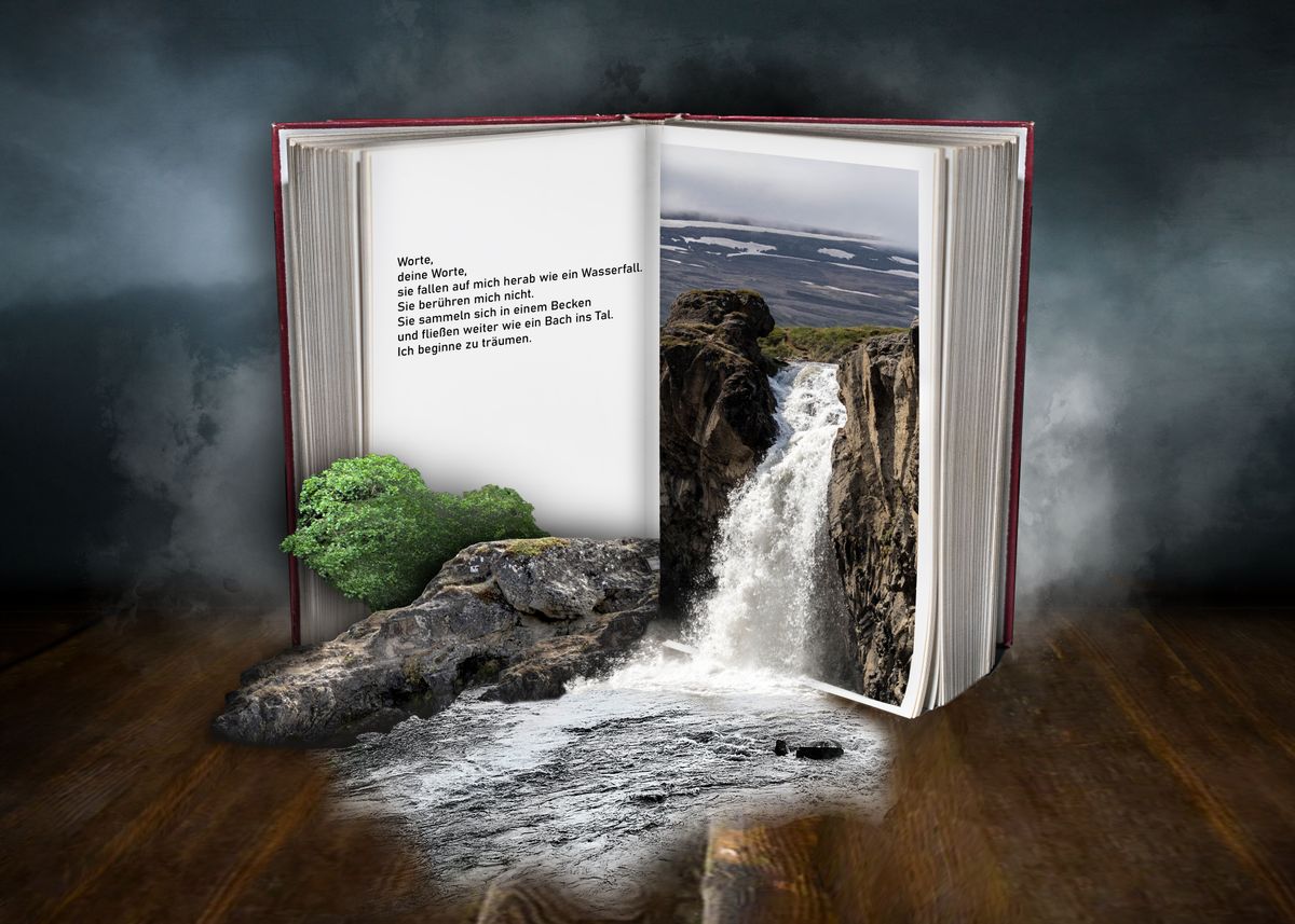 'Fantasy Book' Poster, picture, metal print, paint by Christiane ...