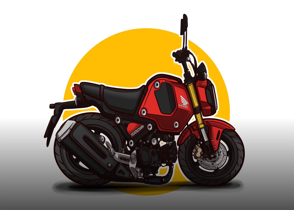 'HONDA GROOM CARTOON' Poster, picture, metal print, paint by Flux Lab ...