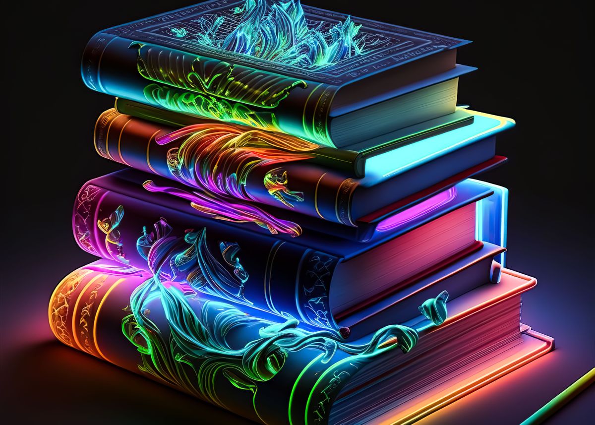 'mystery books' Poster, picture, metal print, paint by Isla Daven ...