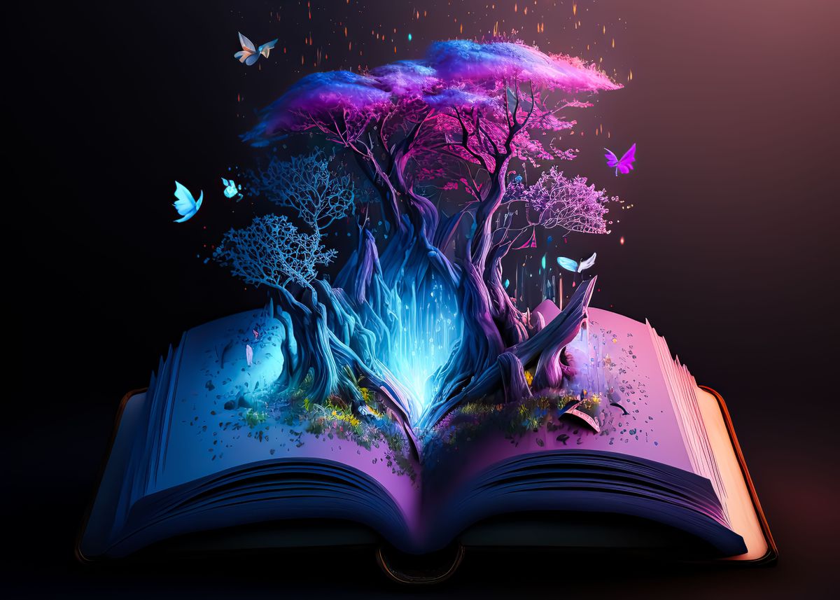 'mystery books' Poster, picture, metal print, paint by Isla Daven ...