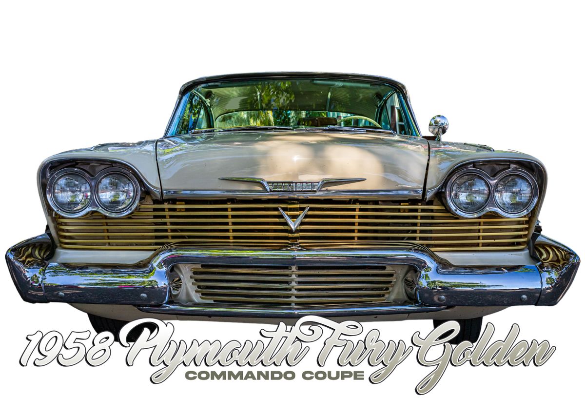 '1958 Plymouth Fury Coupe' Poster by Gestalt Imagery | Displate