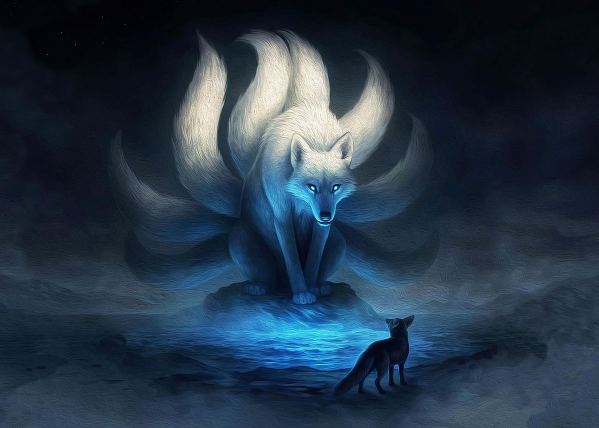 'Nine Tail Fox Kumiho' Poster, picture, metal print, paint by Velvet ...