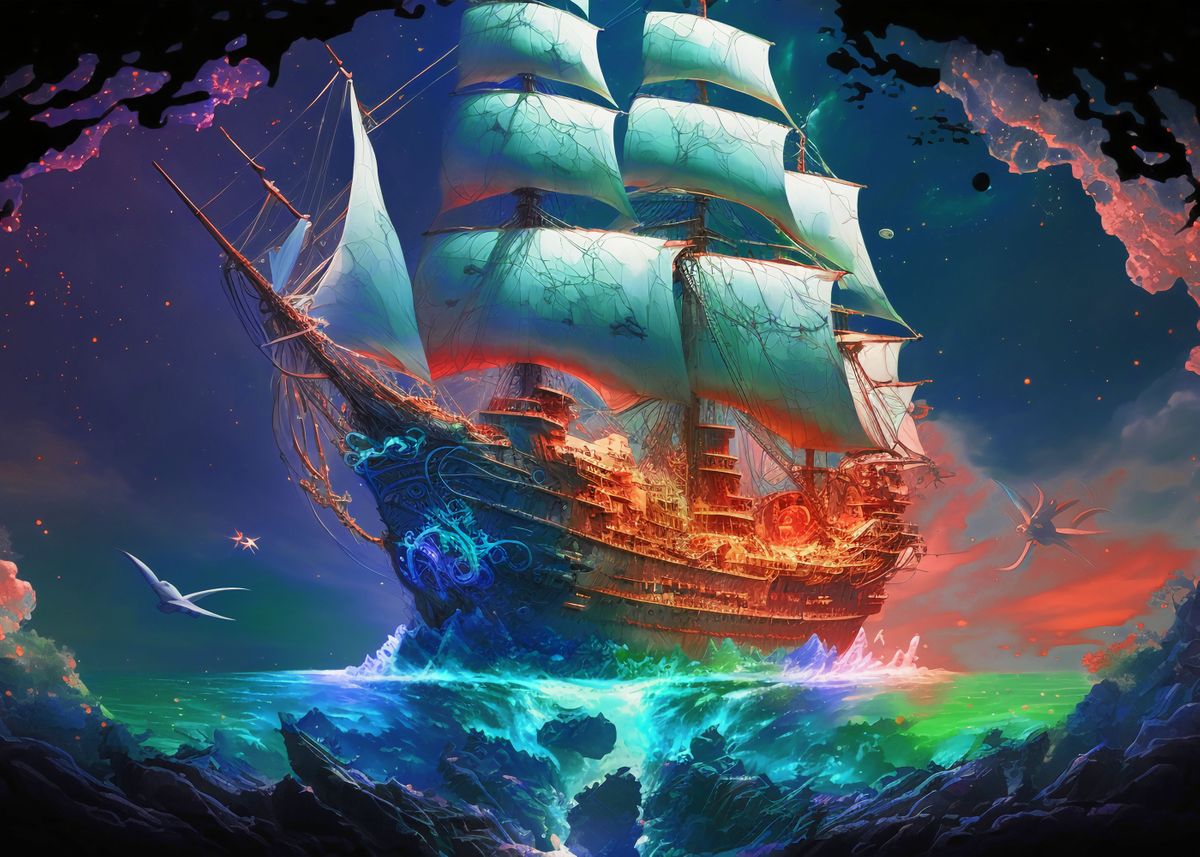 'Pirate poster' Poster by Nabila Art | Displate