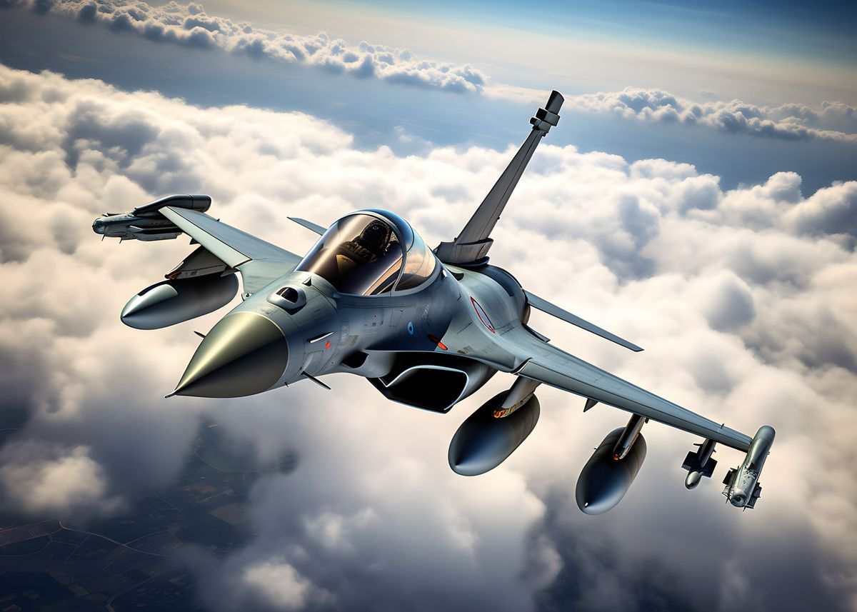 'Dassault Rafale' Poster, picture, metal print, paint by Louise Estrada ...