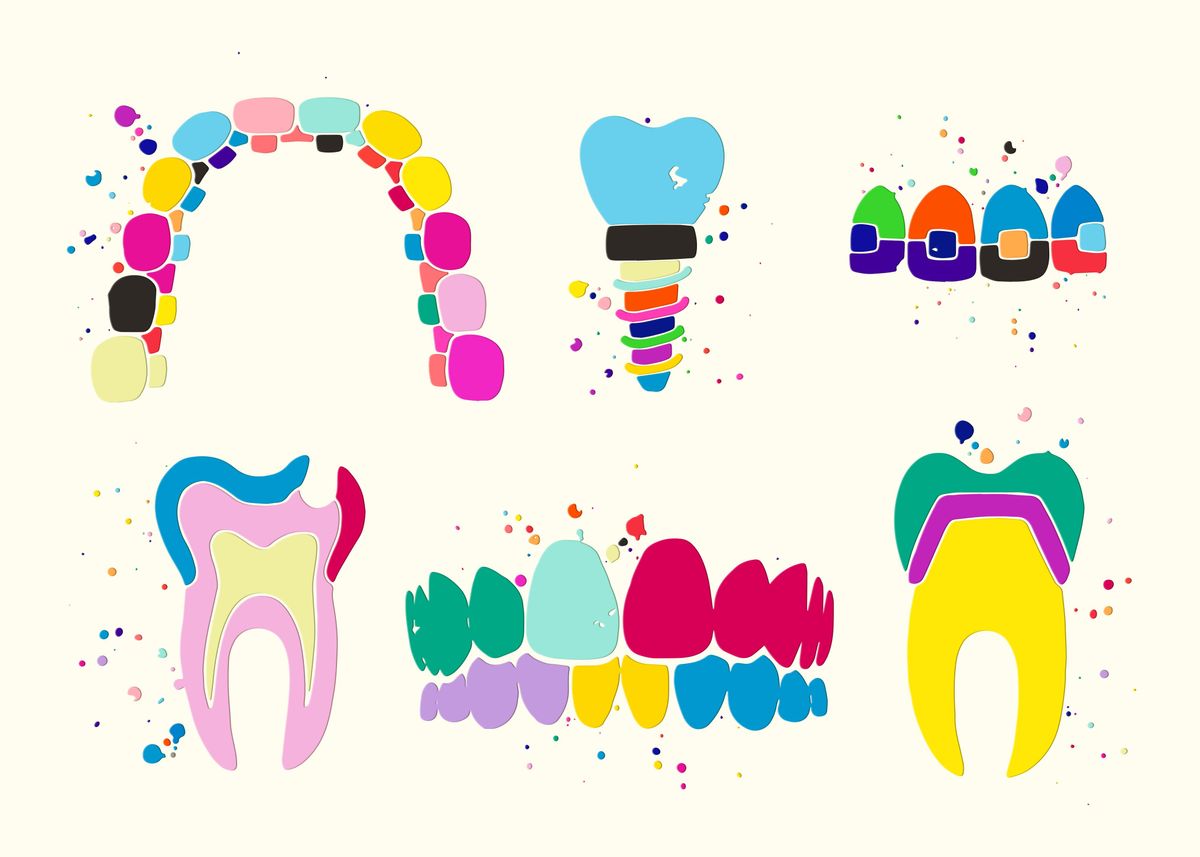 'Dentist Art' Poster, picture, metal print, paint by Dutton Jerrell | Displate