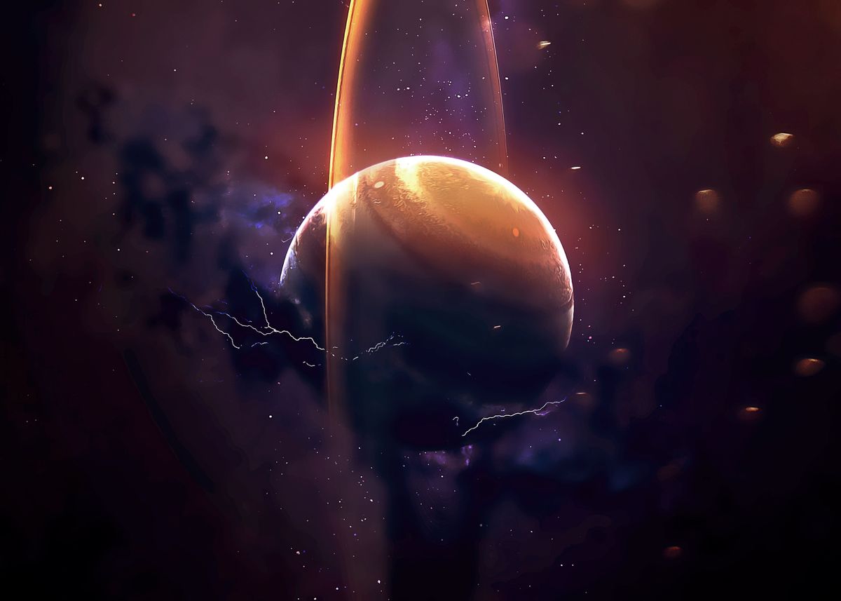 'galaxy' Poster, picture, metal print, paint by vermilion 50-50 | Displate