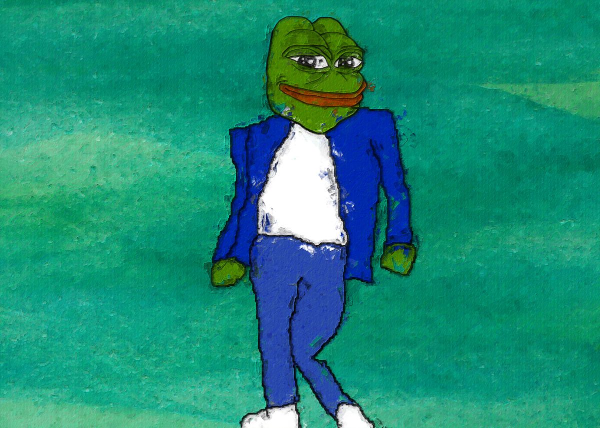 'Pepe the frog meme' Poster, picture, metal print, paint by Meme Daily ...