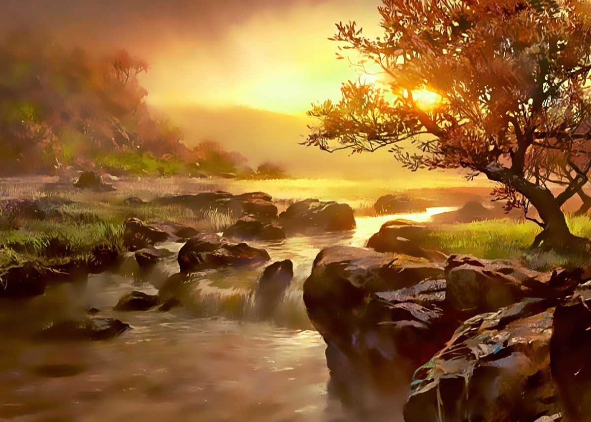 'nature view' Poster, picture, metal print, paint by Slamet Riyadi ...