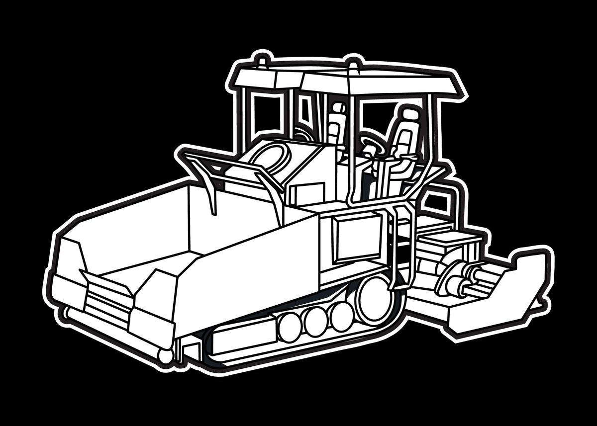 'Construction BnW 08' Poster, picture, metal print, paint by hendra ...