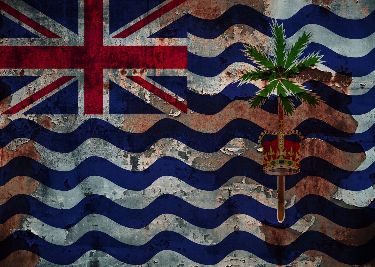 'British Indian Ocean Terri' Poster, picture, metal print, paint by Eli ...