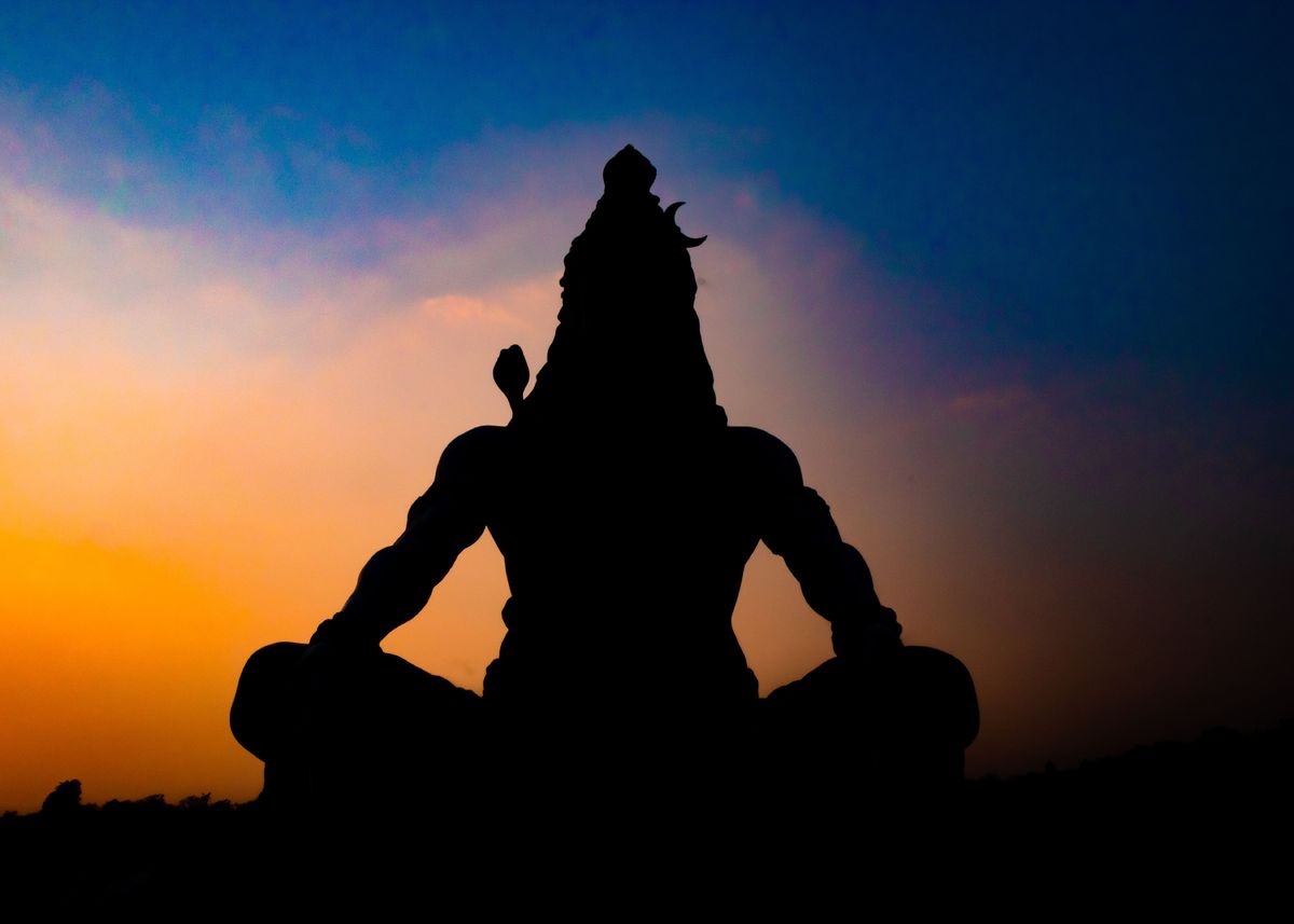 'lord shiva shadow ' Poster by Anil Gamble | Displate