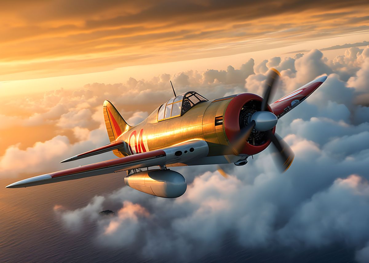 'Mitsubishi A6M Zero' Poster, picture, metal print, paint by Louise ...