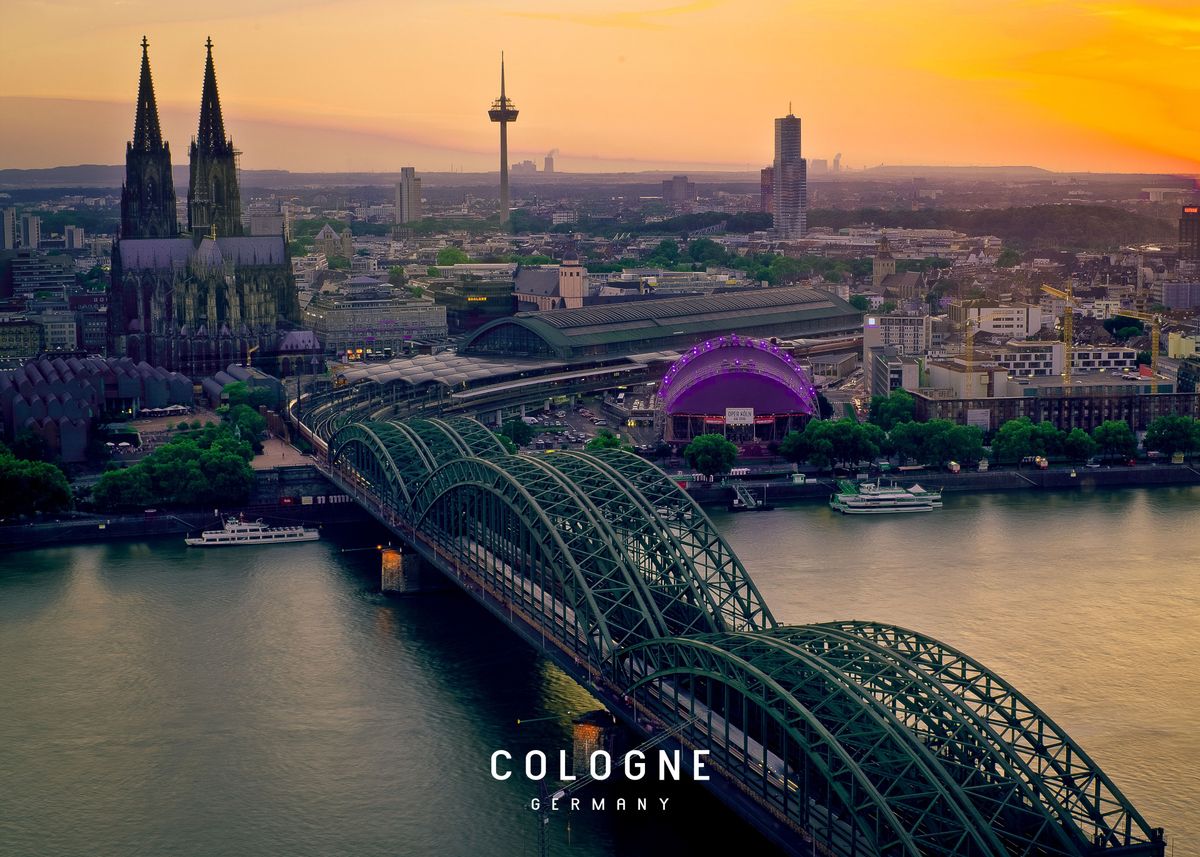 'Cologne ' Poster, picture, metal print, paint by Famous City | Displate