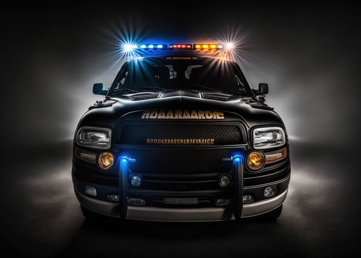 'Police car ' Poster by Stephen Bredenkamp | Displate