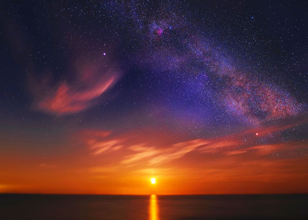 'Sunrise poster' Poster, picture, metal print, paint by Rijis Art ...