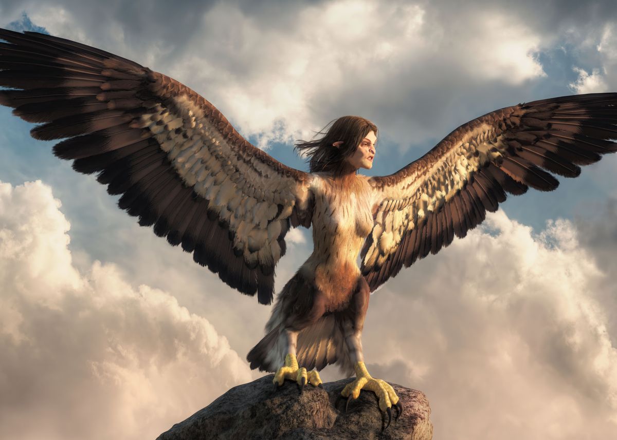 'Harpy' Poster, picture, metal print, paint by Daniel Eskridge | Displate