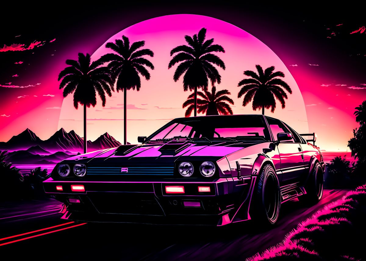 'A Synthwave 80s' Poster by Brax Rice | Displate