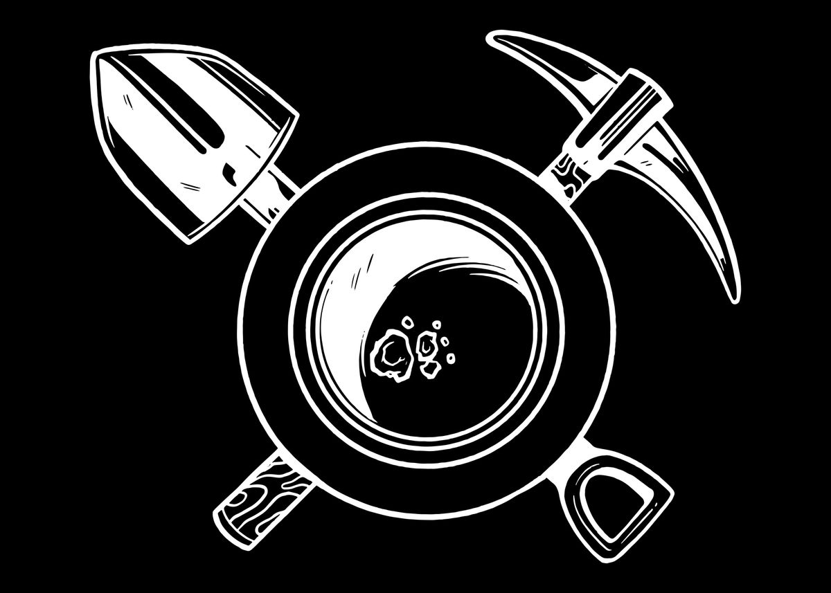 'Gold Mining Miner' Poster, picture, metal print, paint by ...